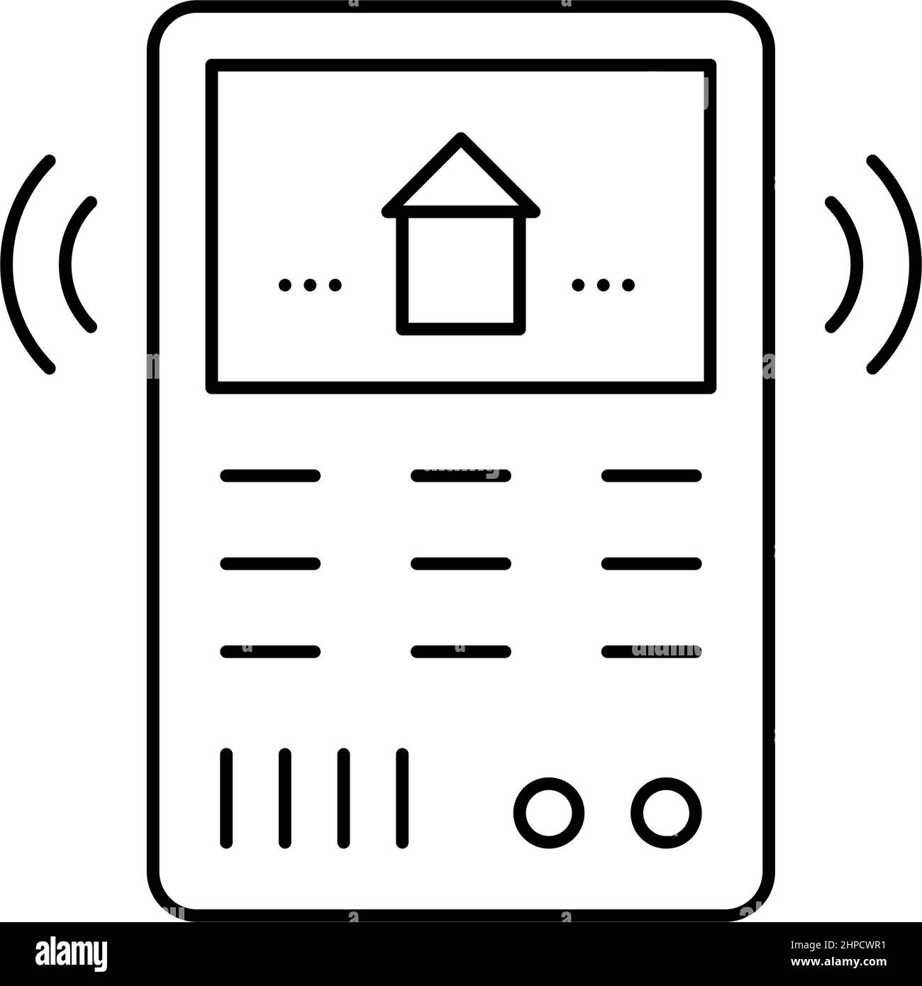 control panel smart home line icon vector illustration Stock Vector ...