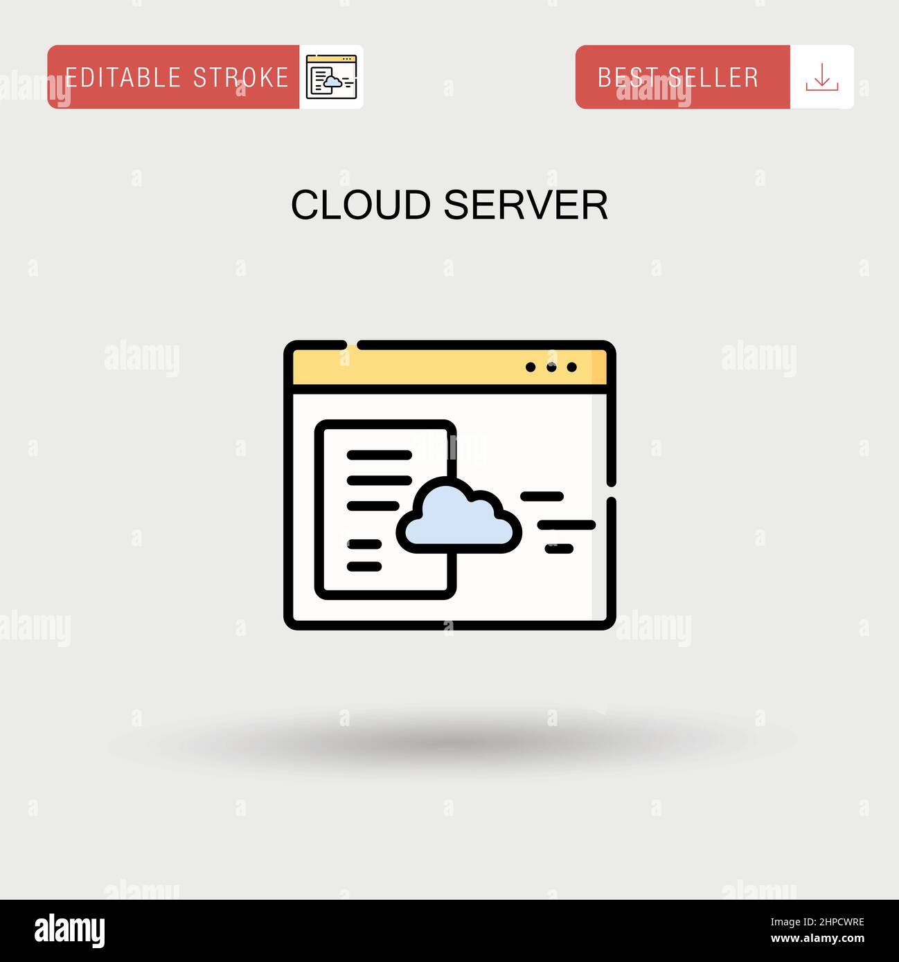 Cloud server Simple vector icon Stock Vector Image & Art - Alamy