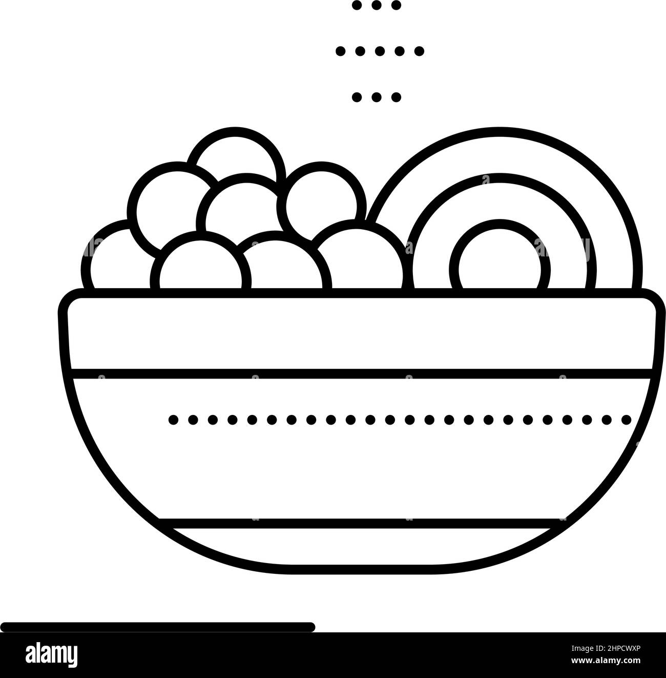 meal dish line icon vector illustration Stock Vector Image & Art - Alamy