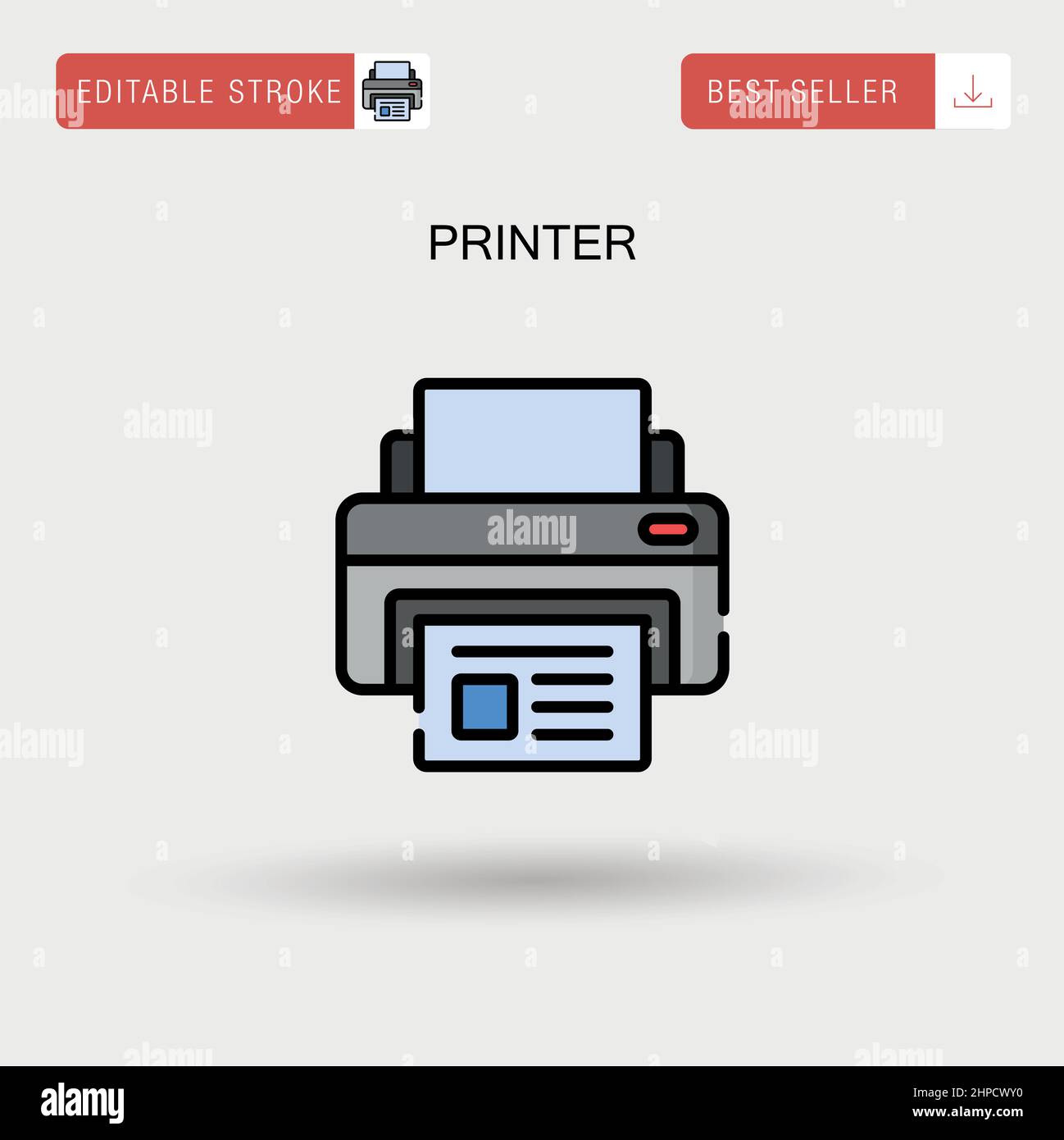 Printer Simple vector icon Stock Vector Image & Art - Alamy