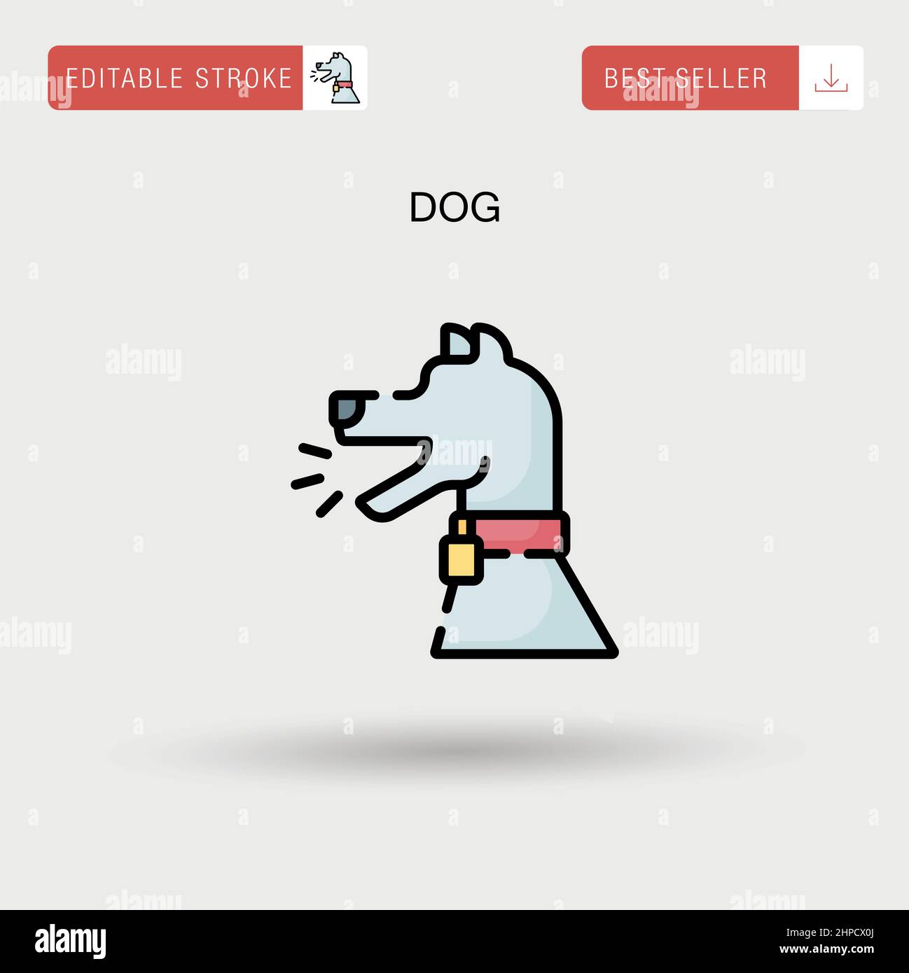 Dog Simple vector icon Stock Vector Image & Art - Alamy