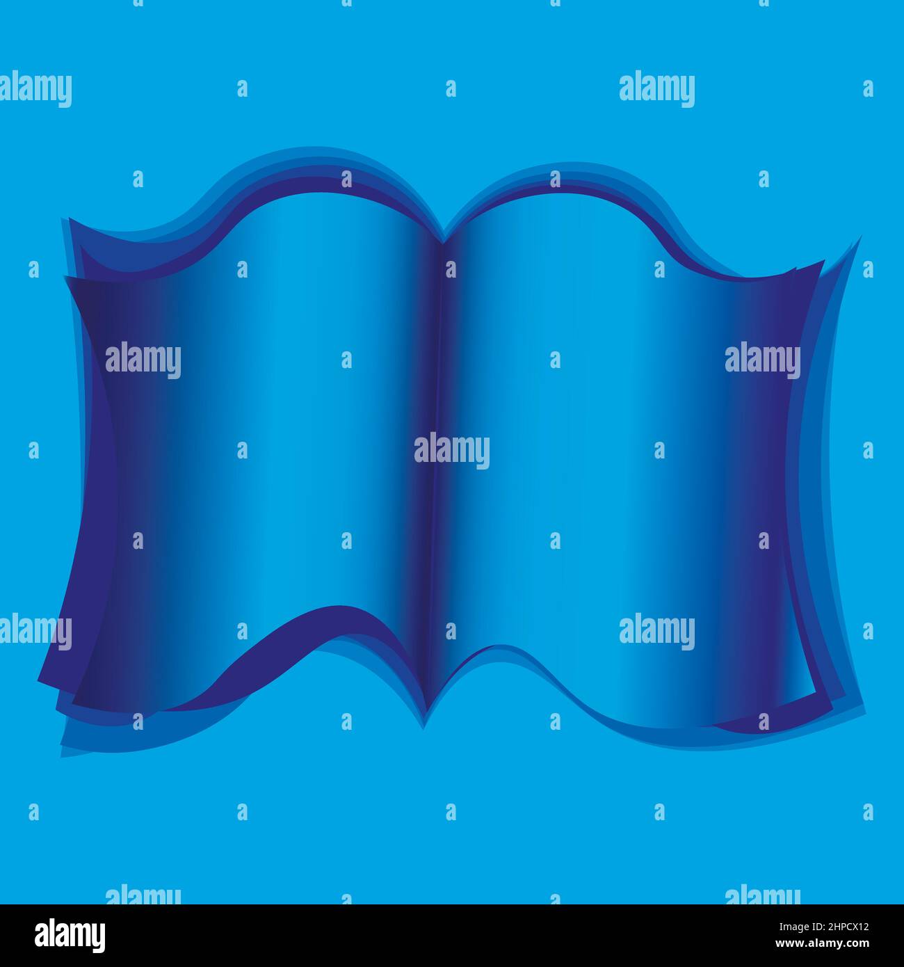 Illustration on a square background - open book, reading, literature ...