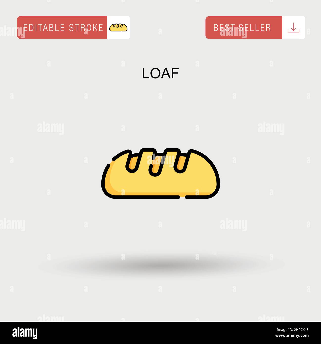 Loaf Simple vector icon Stock Vector Image & Art - Alamy
