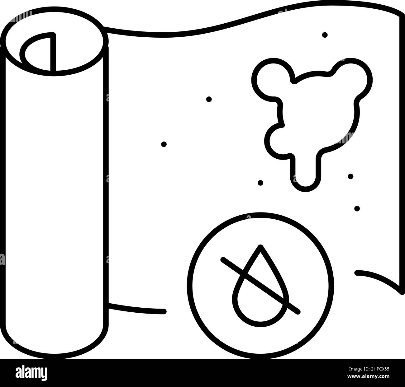 non-waterproof wallpaper line icon vector illustration Stock Vector ...