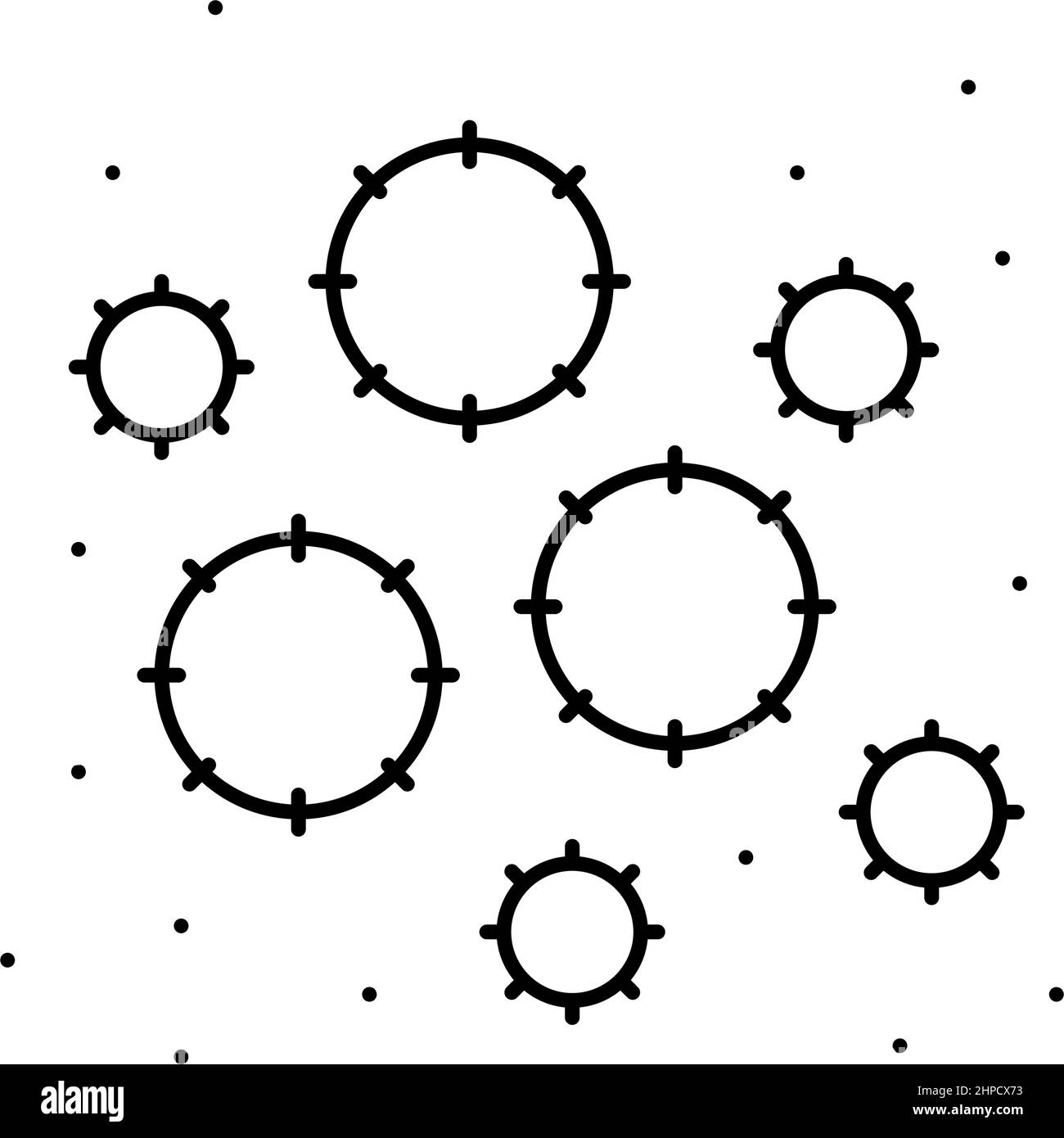 virus disease line icon vector illustration Stock Vector Image & Art ...