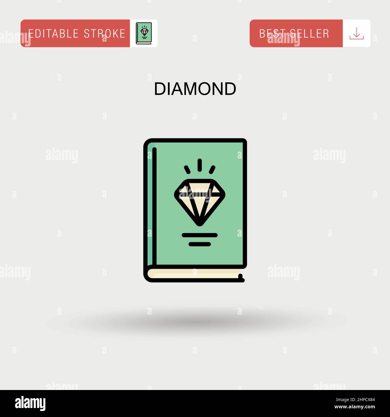 Diamond Simple vector icon Stock Vector Image & Art - Alamy