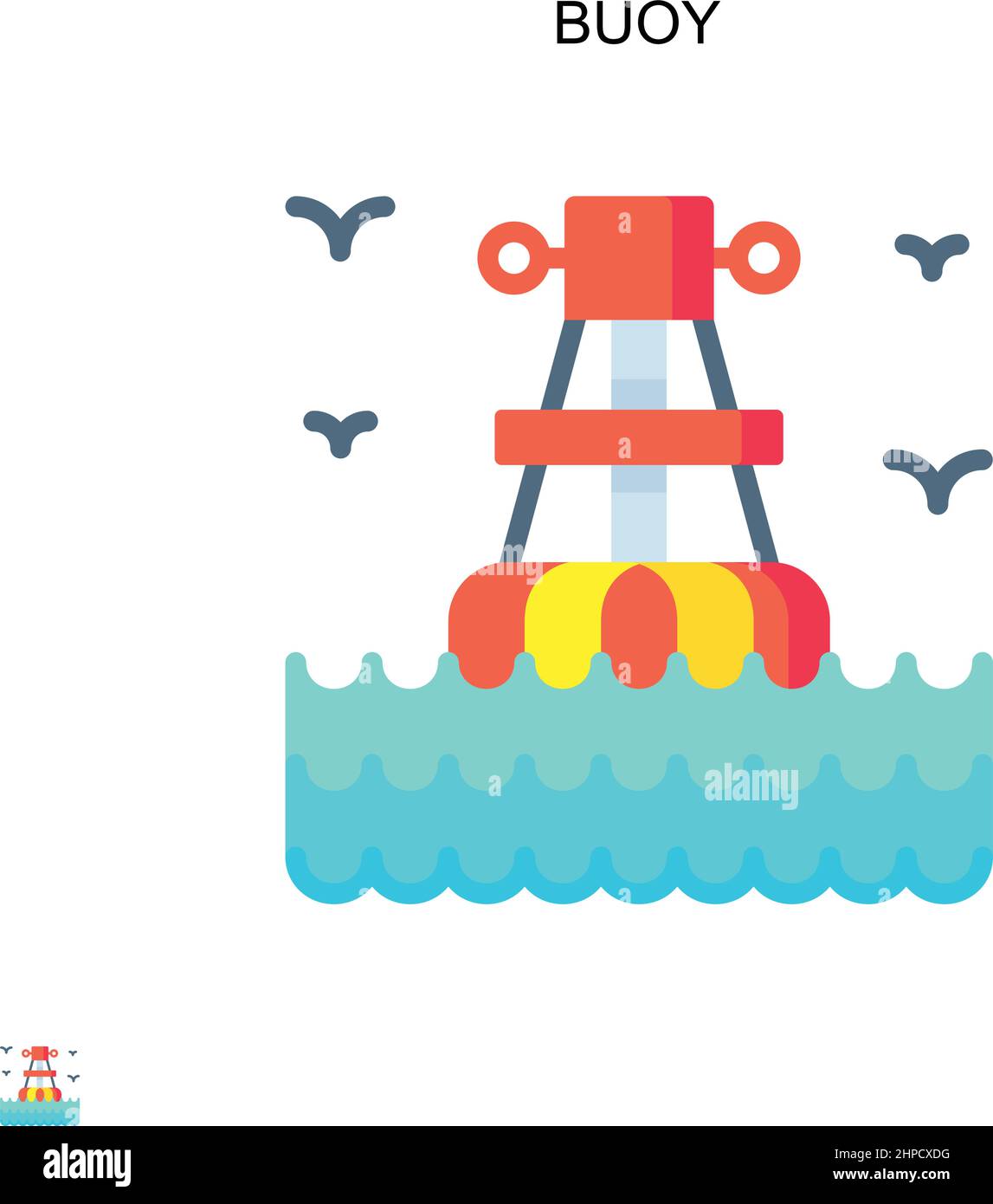Buoy Simple vector icon. Illustration symbol design template for web ...