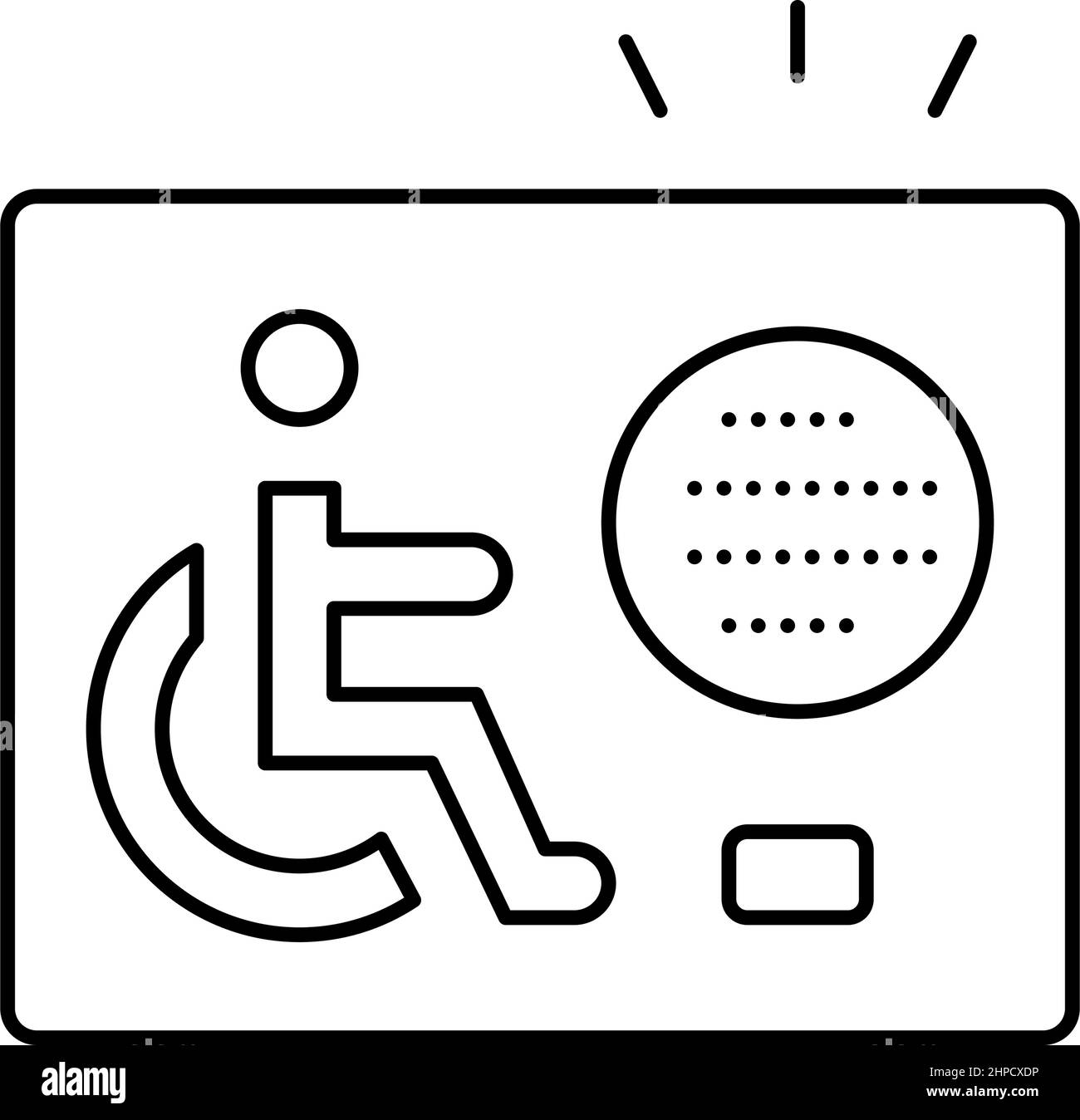 communication device for disabled line icon vector illustration Stock ...