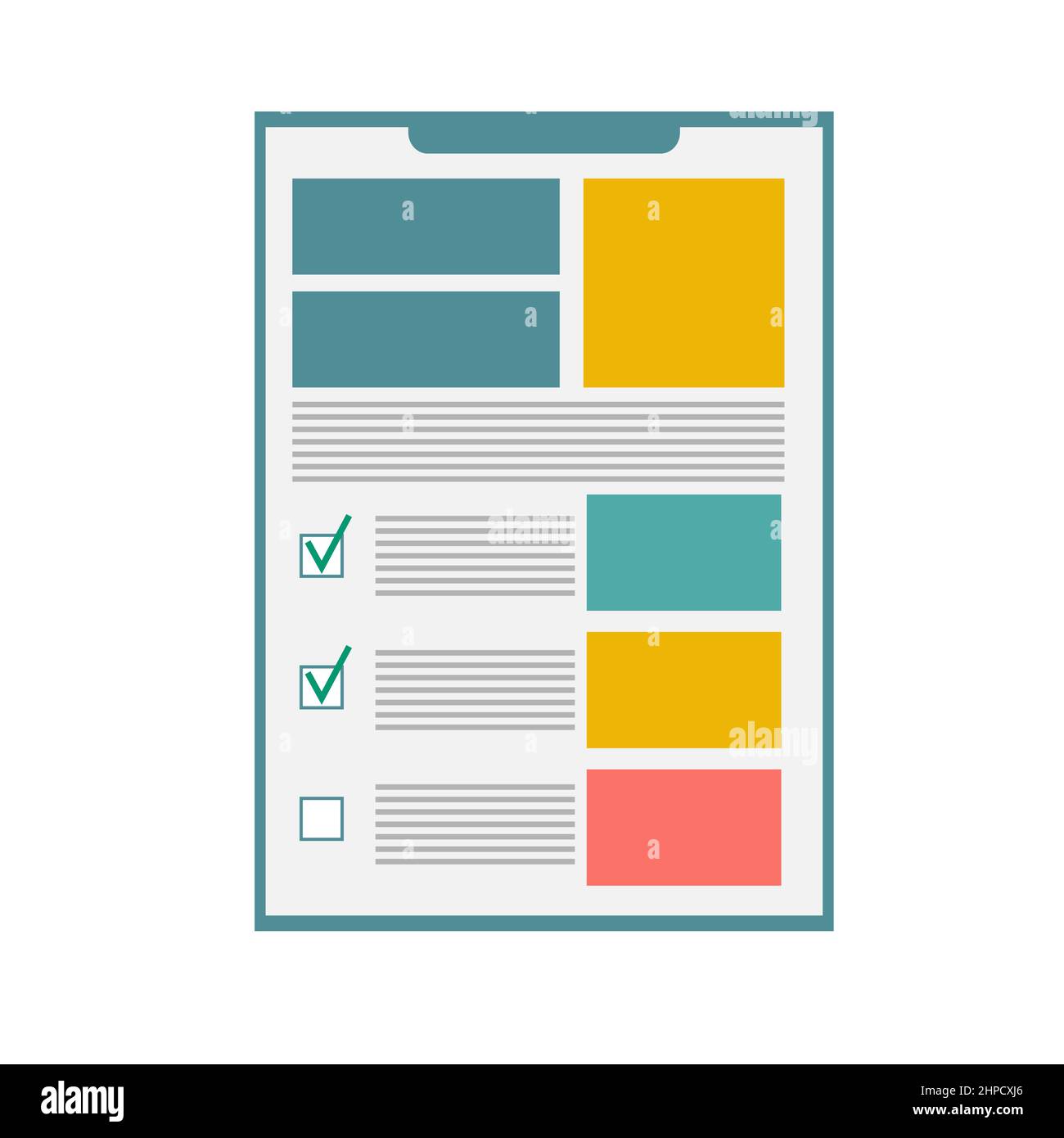 Documents with personal data vector illustration, flat cartoon paper ...