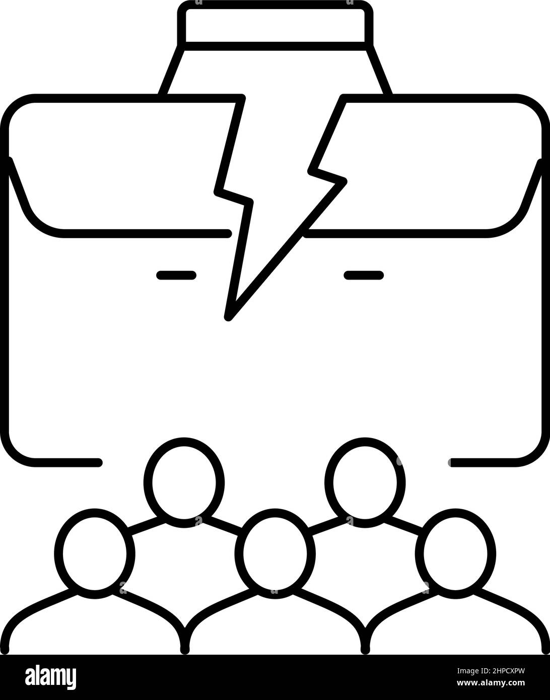 people lost job line icon vector illustration Stock Vector Image & Art ...