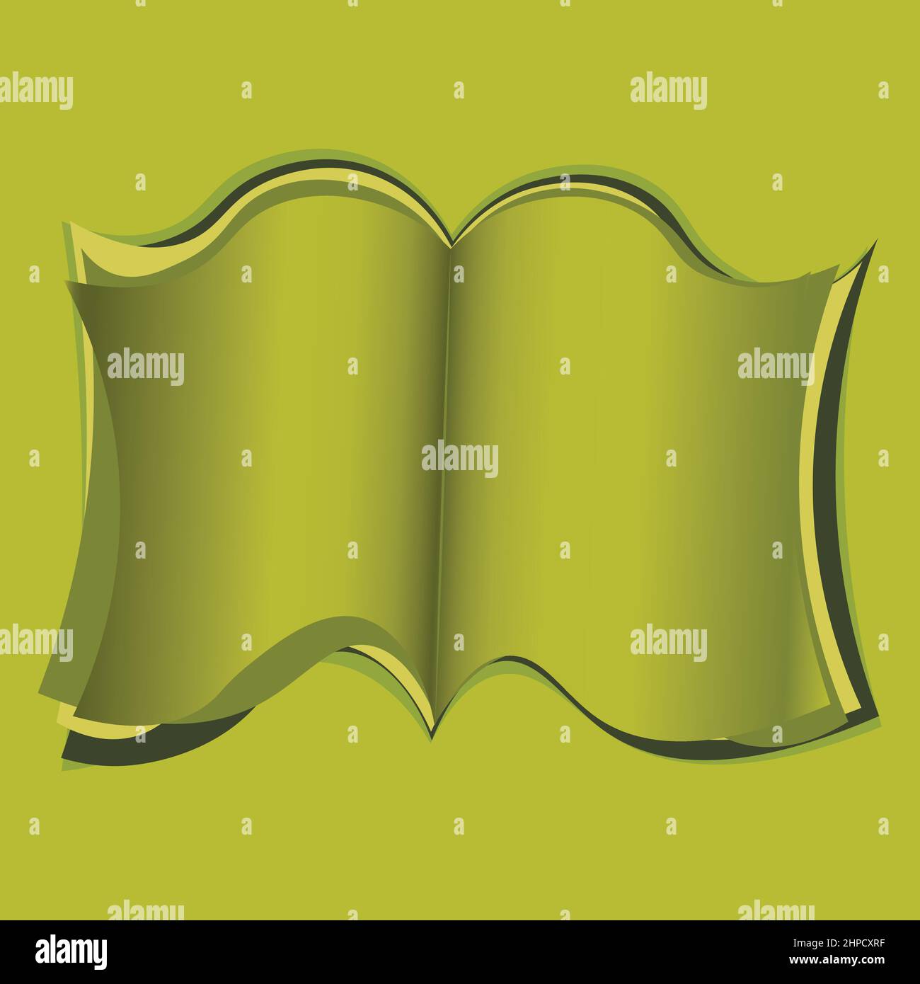 Illustration on a square background - open book, reading, literature ...