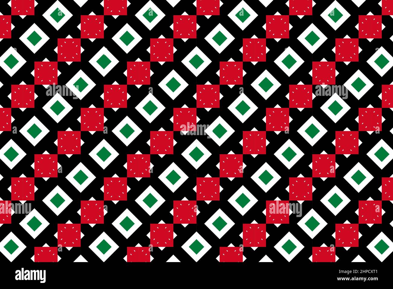 Geometric pattern in the colors of the national flag of Jordan. The ...