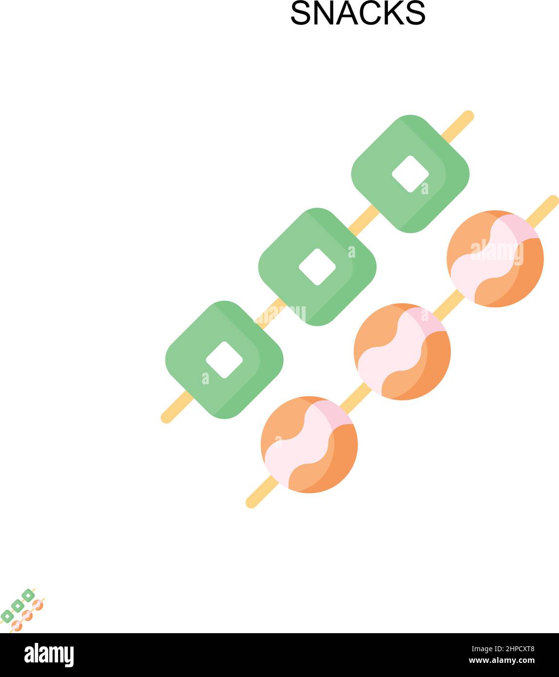 Snacks Simple vector icon. Illustration symbol design template for web ...