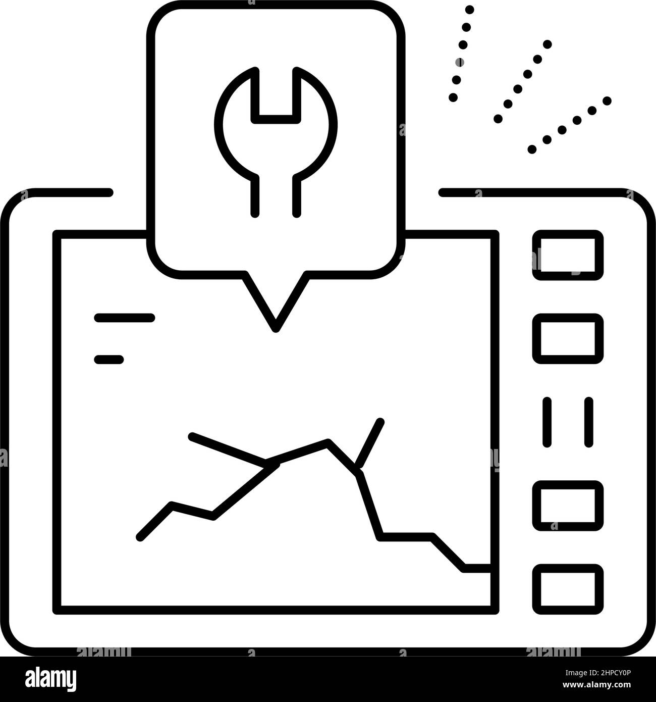 electronic gadget repair line icon vector illustration Stock Vector ...