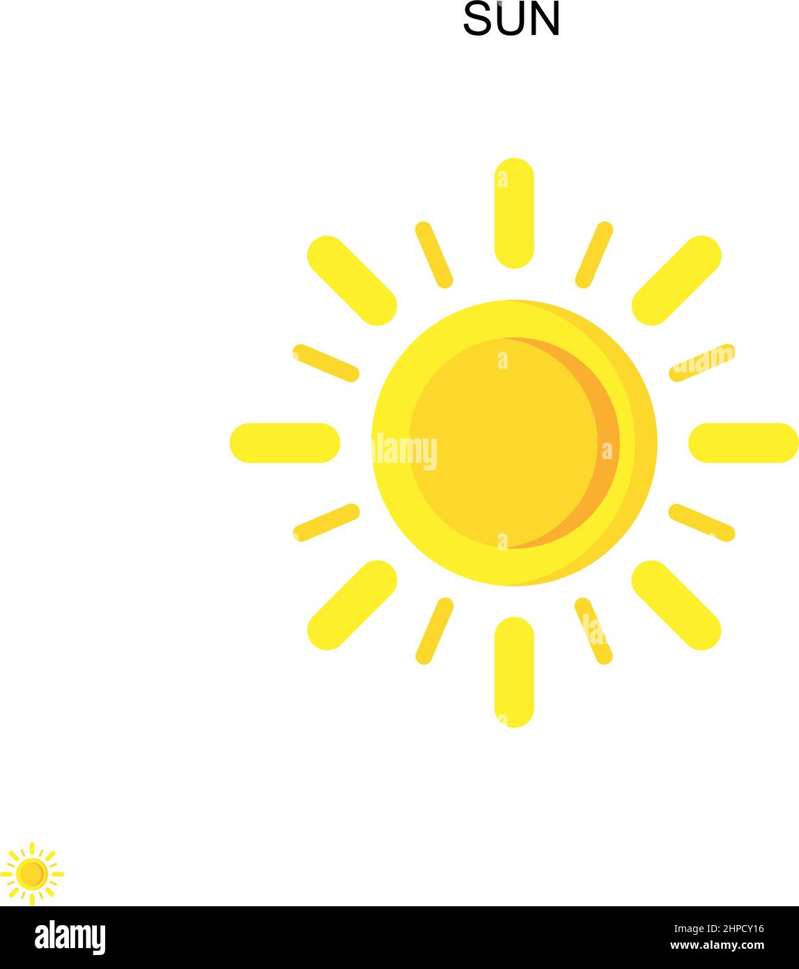 Sun Simple Vector Icon Illustration Symbol Design Template For Web Mobile Ui Element Stock