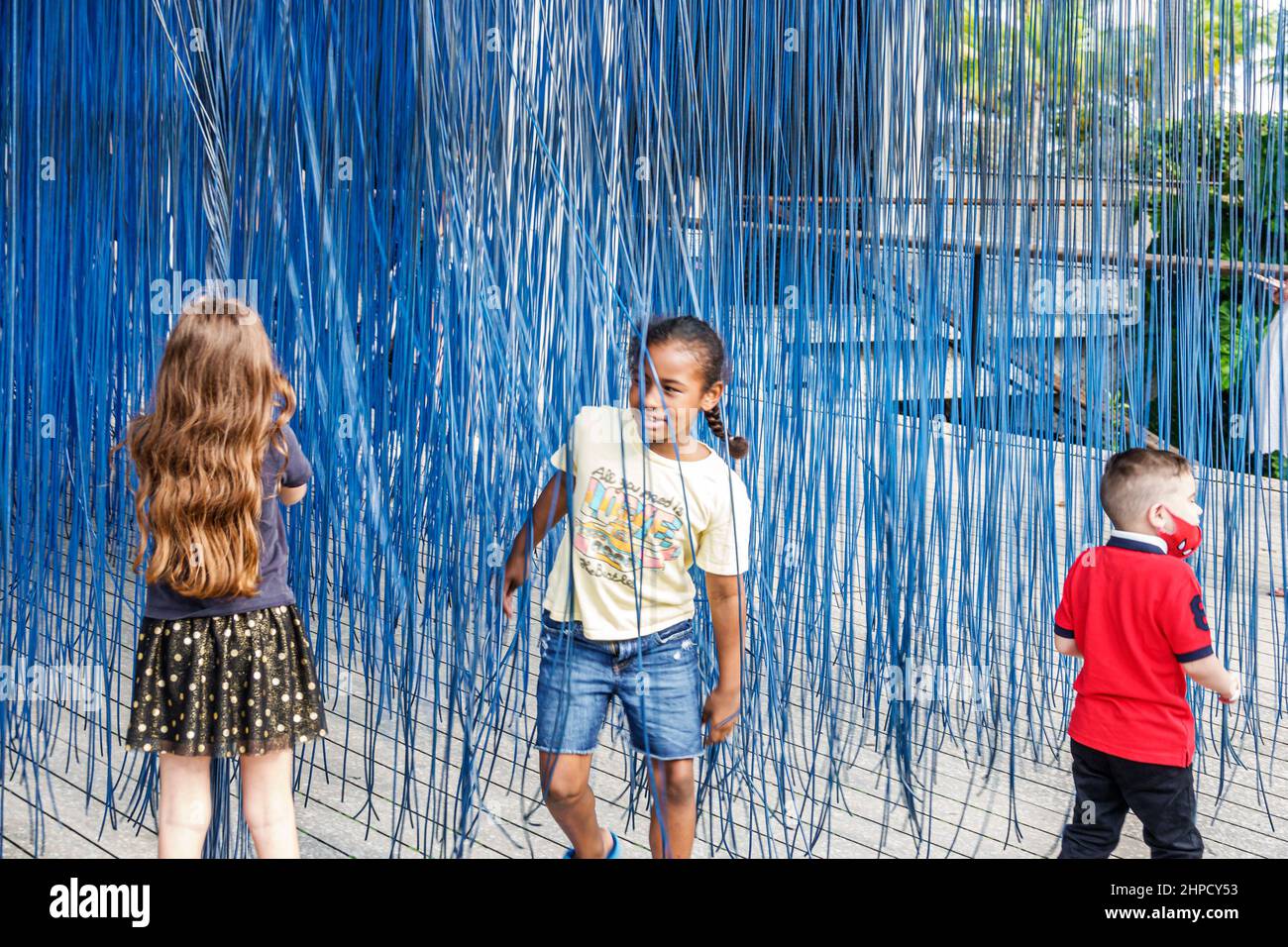 Jesus rafael soto artist penetrable bbl blue installation hi-res stock ...