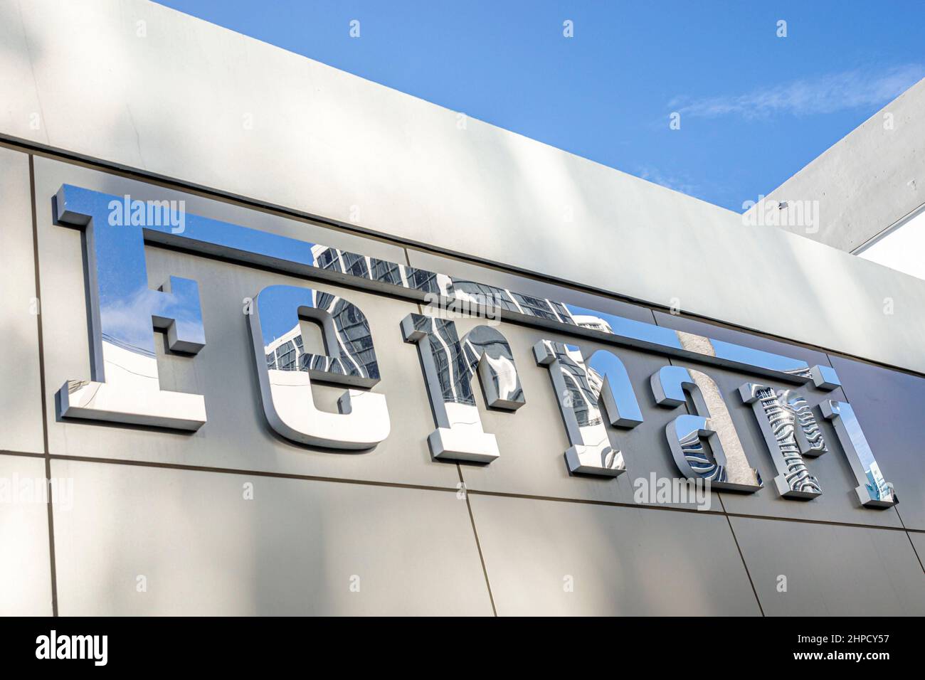 Ferrari sign outside exterior dealer dealership hi-res stock ...