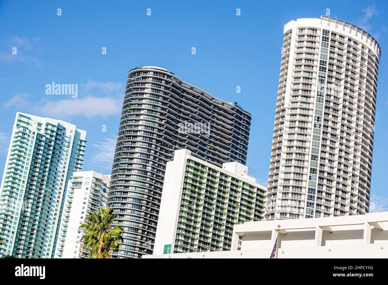 Miami Florida Edgewater high rise residential condominium buildings ...