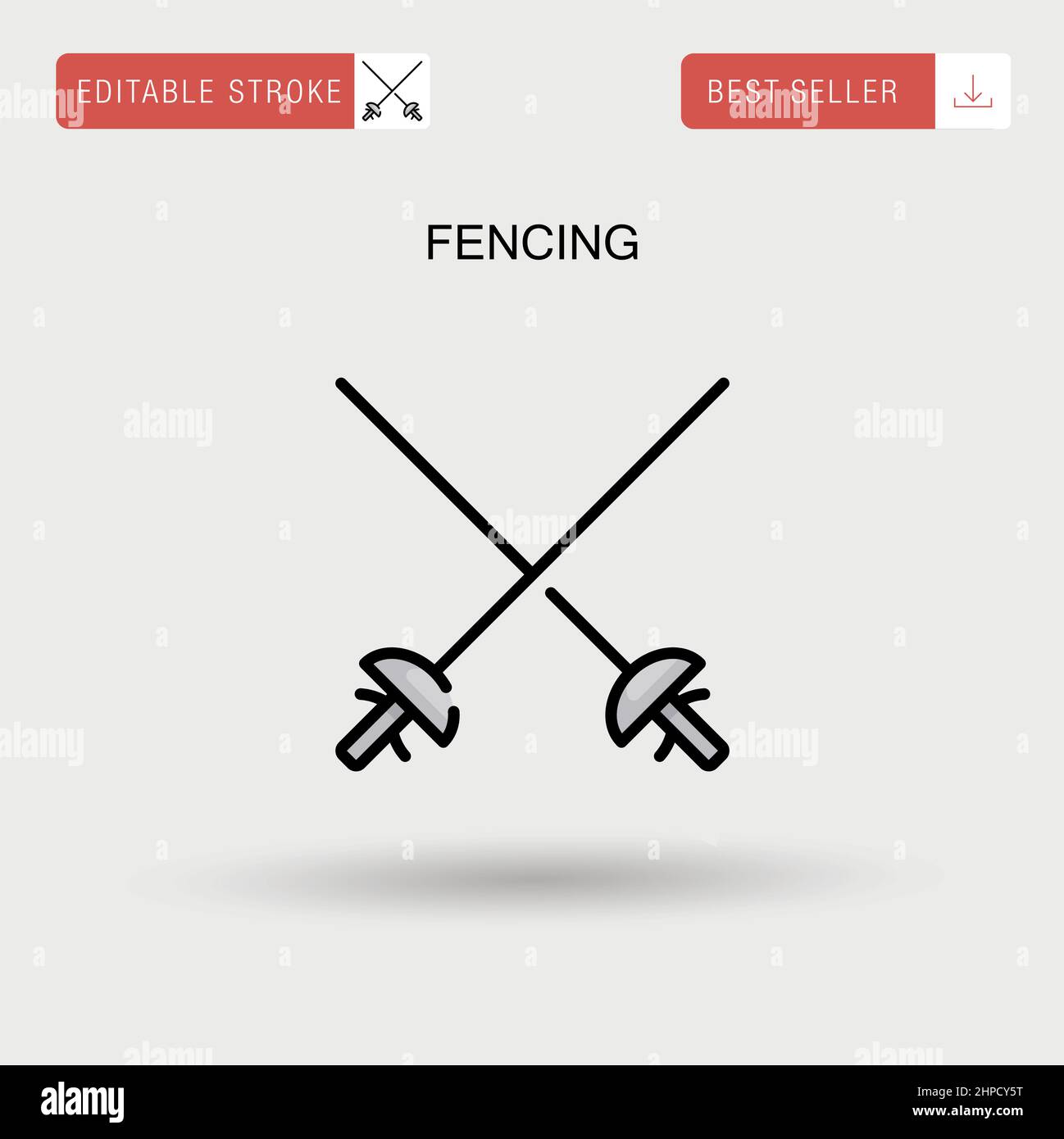 Fencing Simple vector icon Stock Vector Image & Art - Alamy