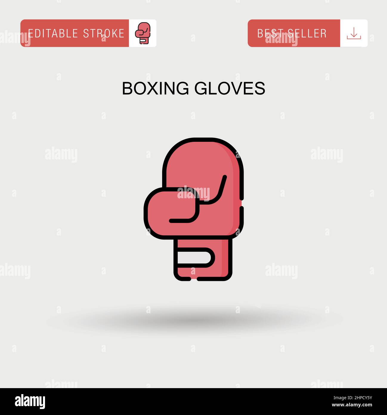 Boxing gloves sport equipment Stock Vector Images - Alamy