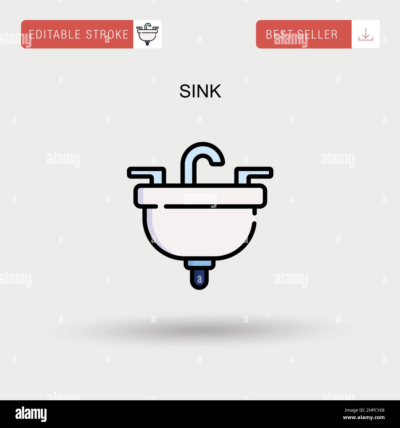 Sink Simple vector icon Stock Vector Image & Art - Alamy