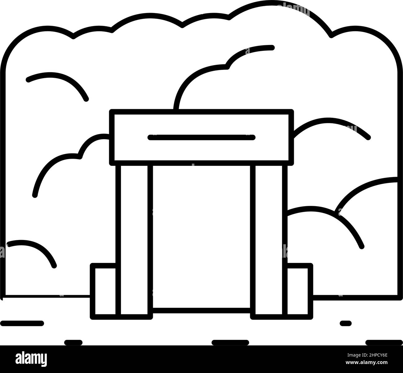 mine entry line icon vector illustration Stock Vector Image & Art - Alamy