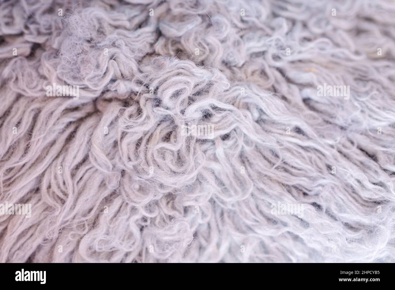 flokati. sheepskin fur. natural wool Stock Photo - Alamy