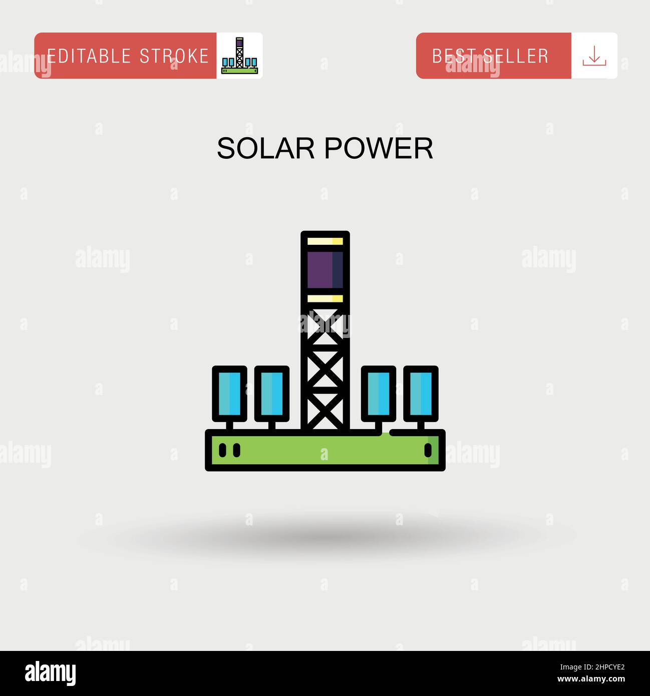 Solar power Simple vector icon Stock Vector Image & Art - Alamy