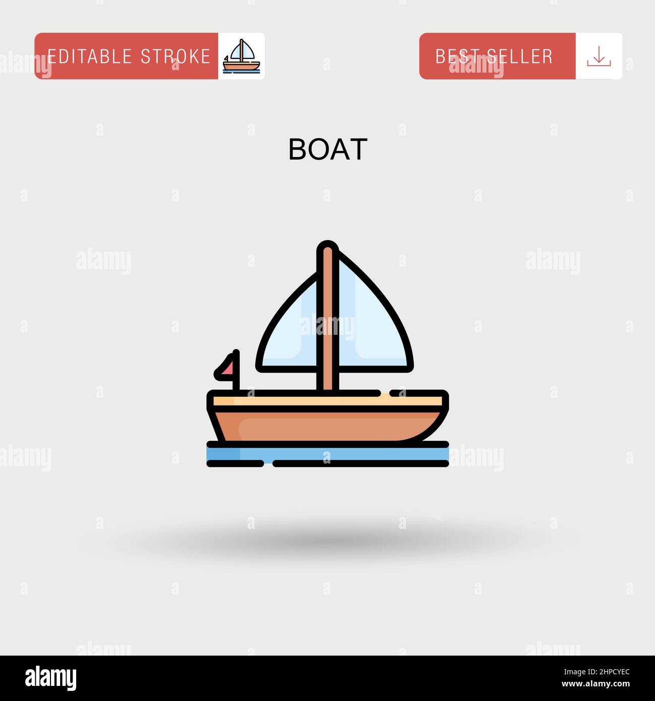 Boat Simple vector icon Stock Vector Image & Art - Alamy