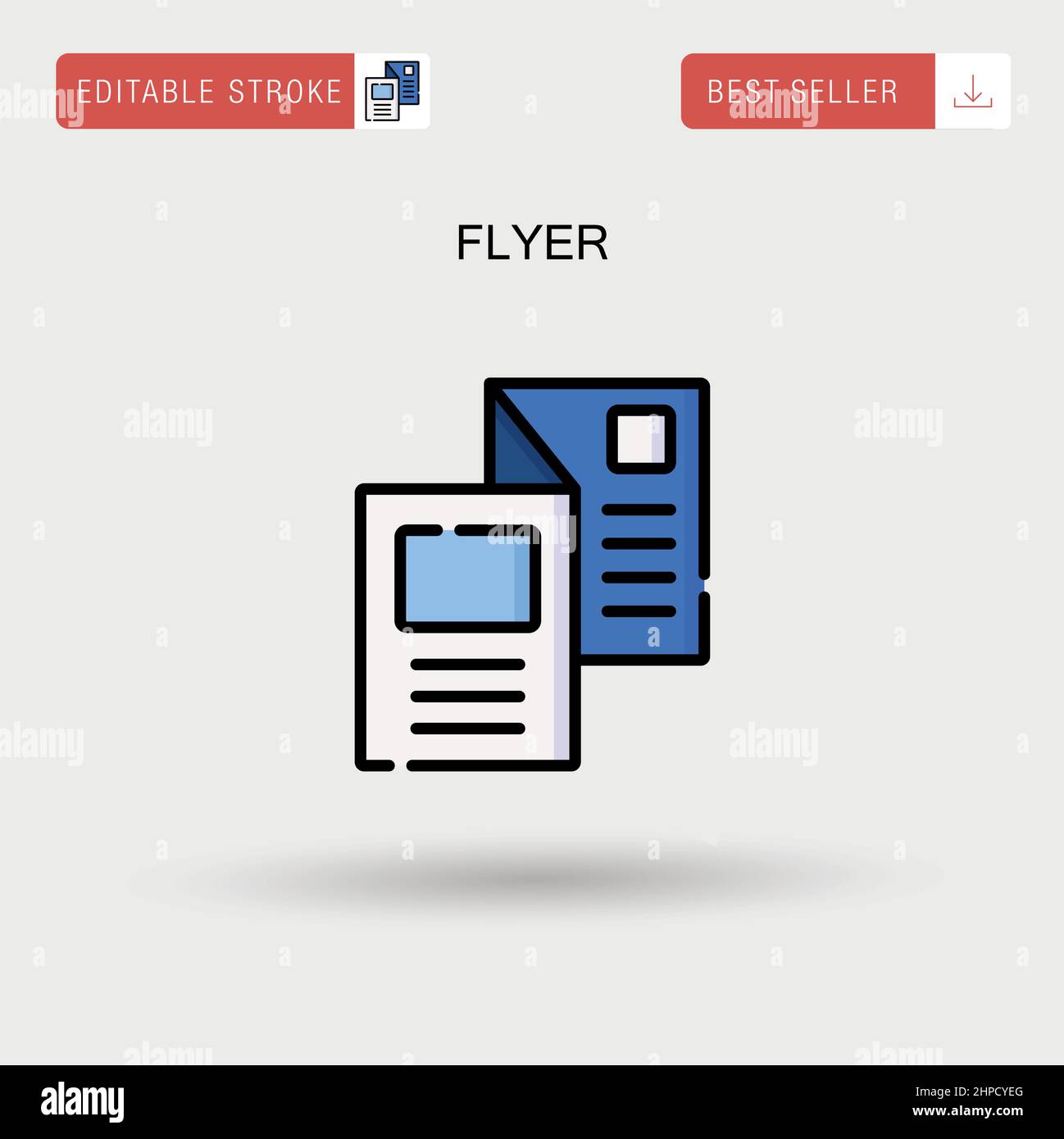 Flyer Simple vector icon Stock Vector Image & Art - Alamy