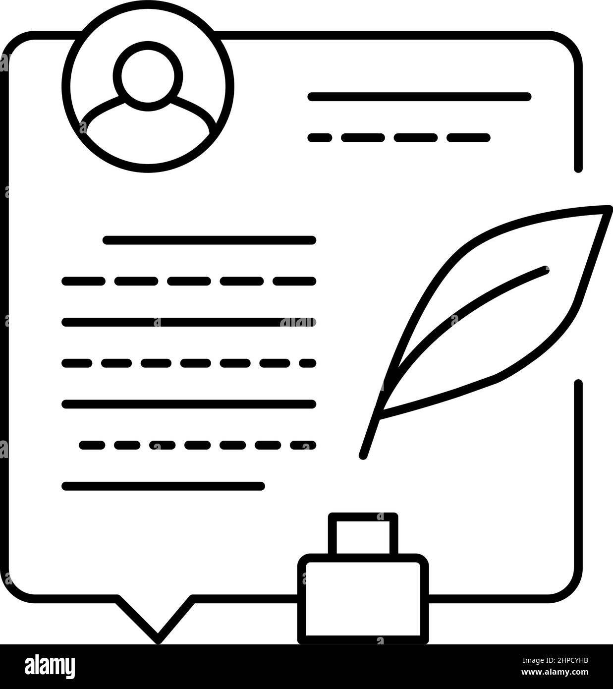 writing news article line icon vector illustration Stock Vector Image ...