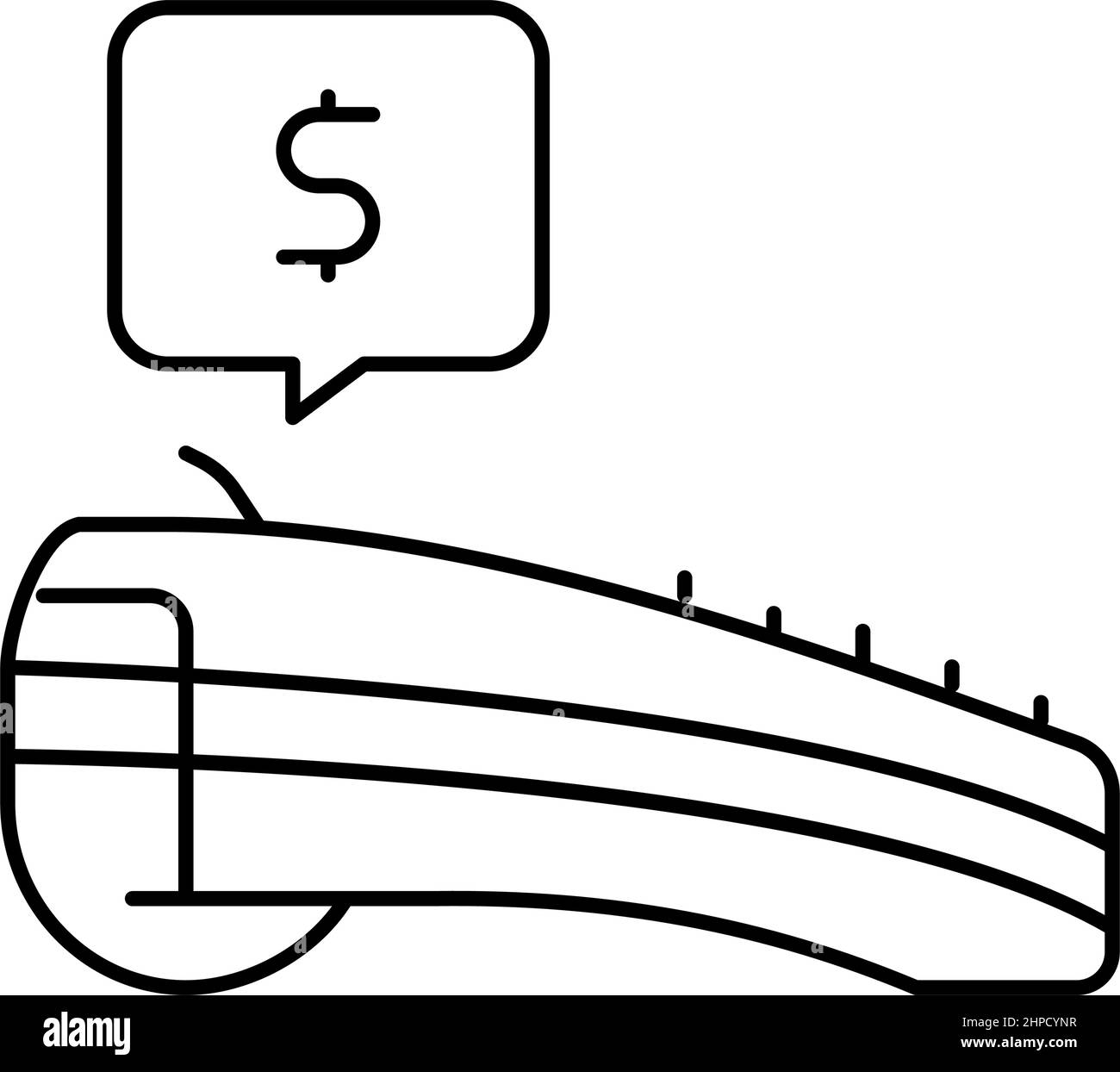 transaction pos terminal line icon vector illustration Stock Vector ...