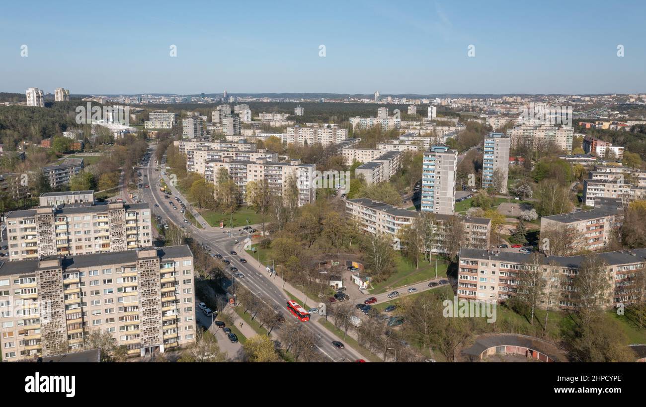 Typical Soviet Residential Area with Gorbachev Era Buildings Stock ...