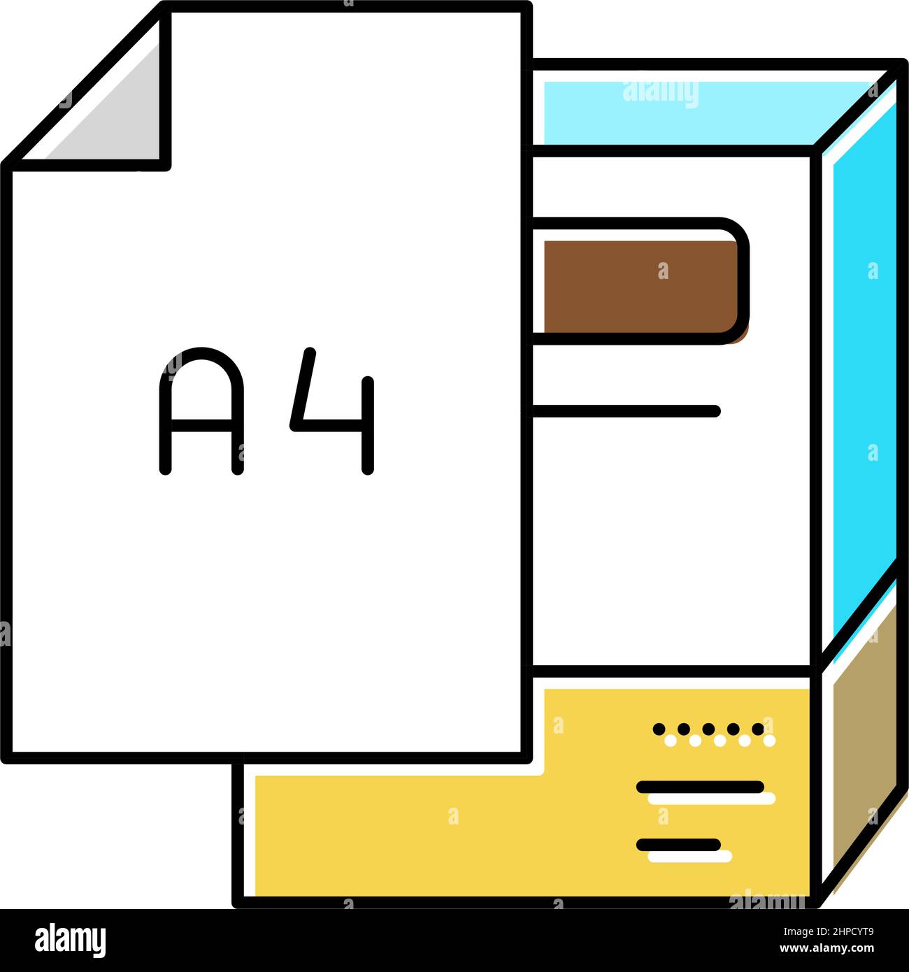 a4 paper format color icon vector illustration Stock Vector Image & Art ...