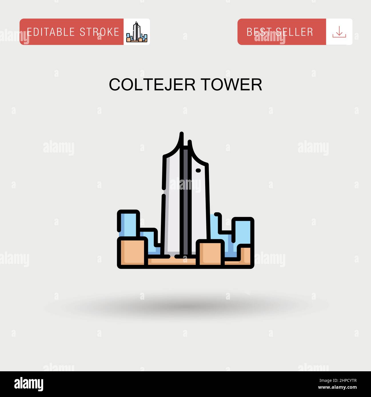 Coltejer tower Simple vector icon Stock Vector Image & Art - Alamy