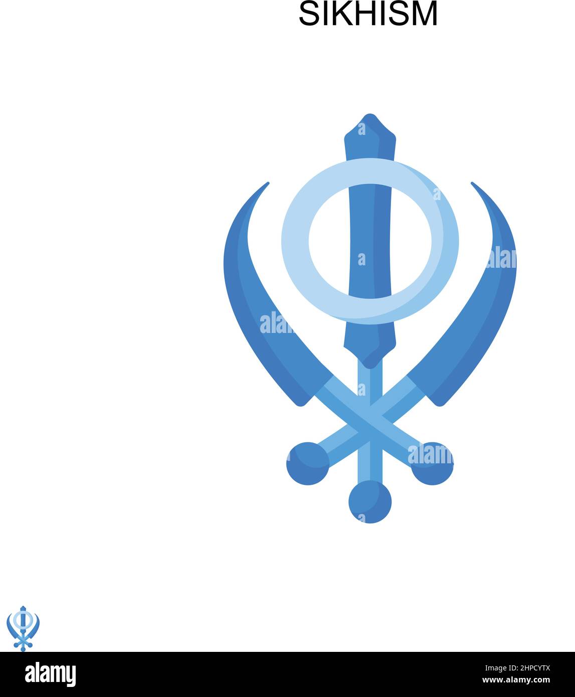 Sikhism Simple vector icon. Illustration symbol design template for web mobile UI element Stock ...
