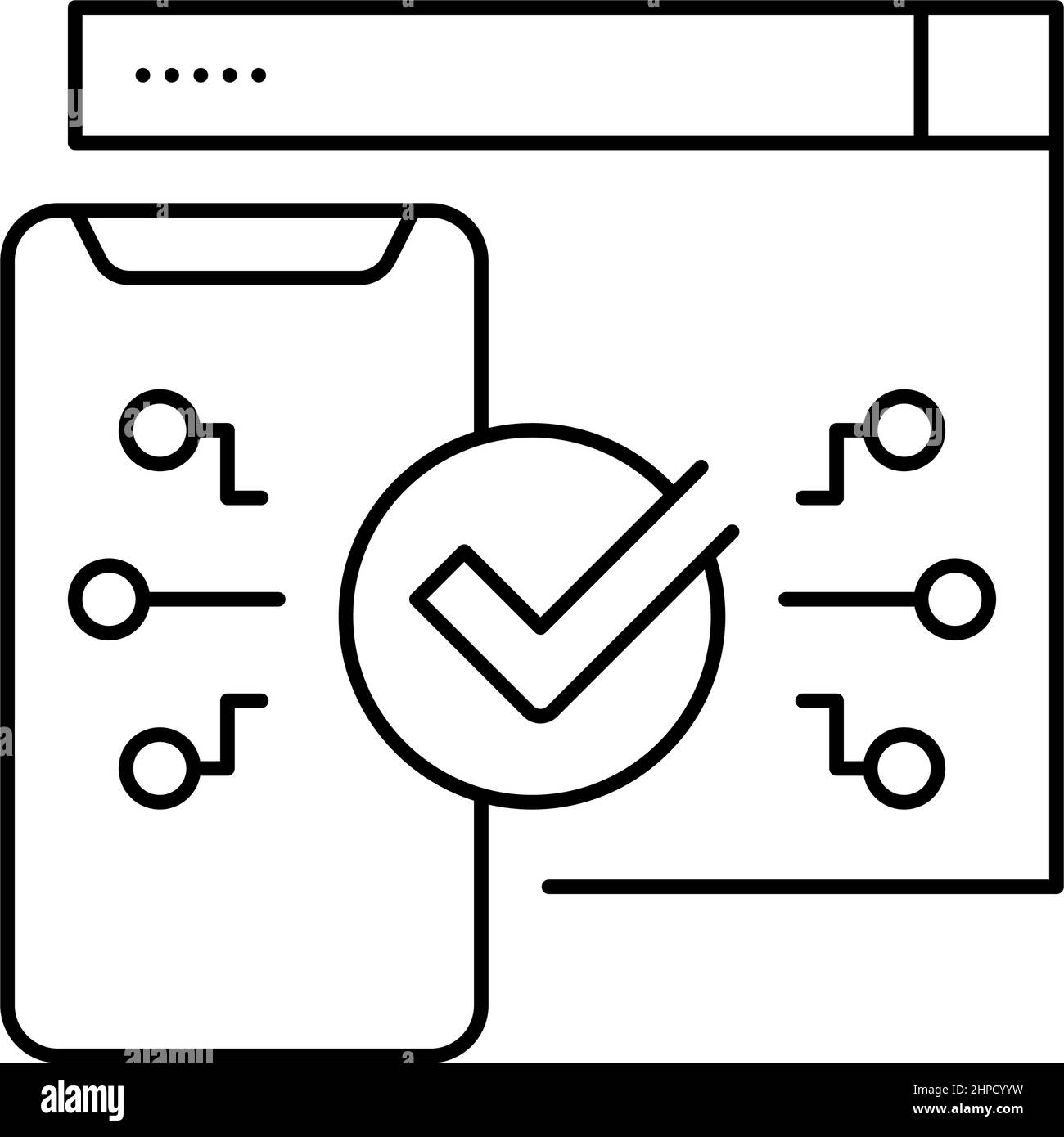 Two step authentication Stock Vector Images - Alamy