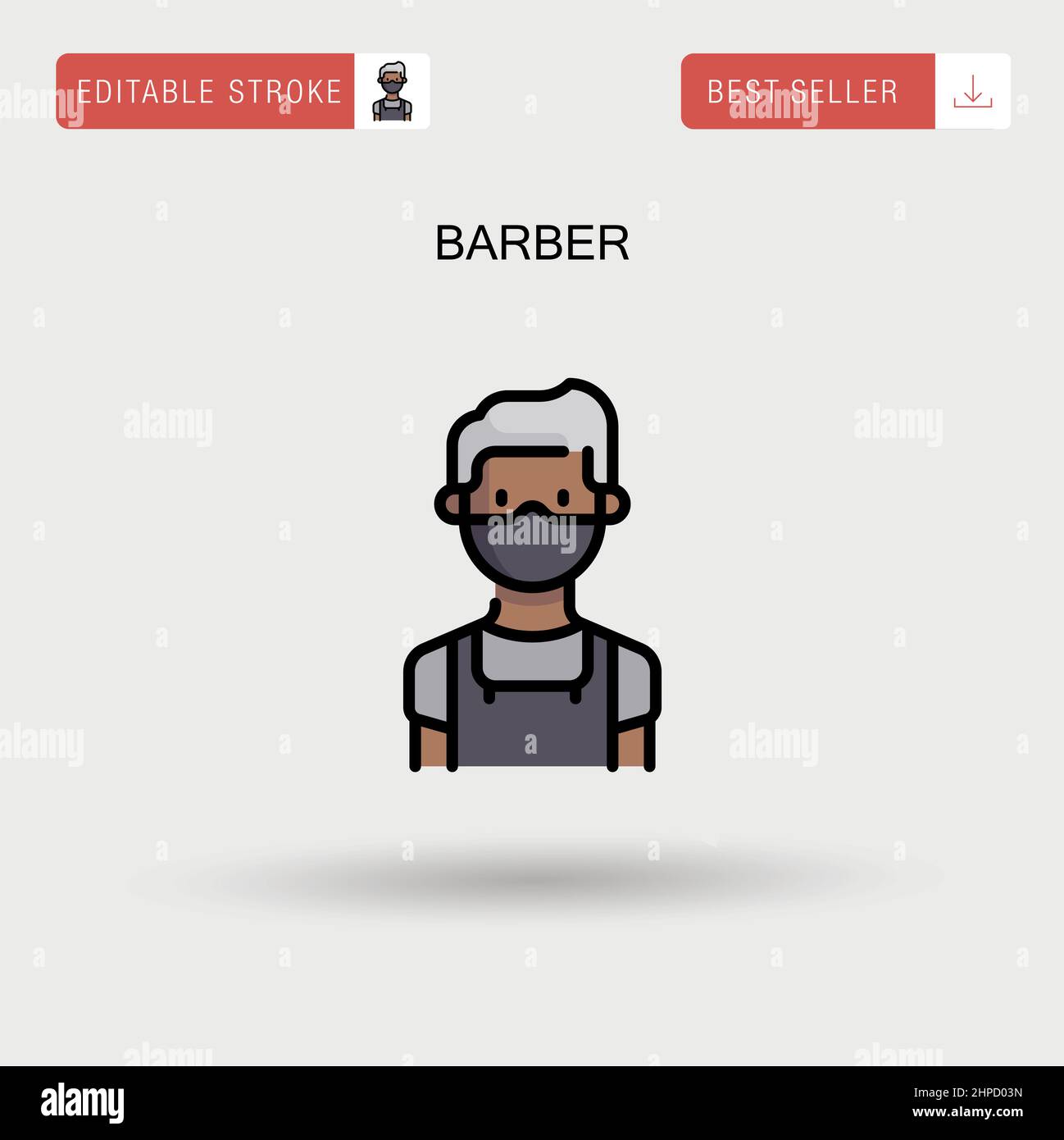 Barber man shaving client Stock Vector Images - Alamy