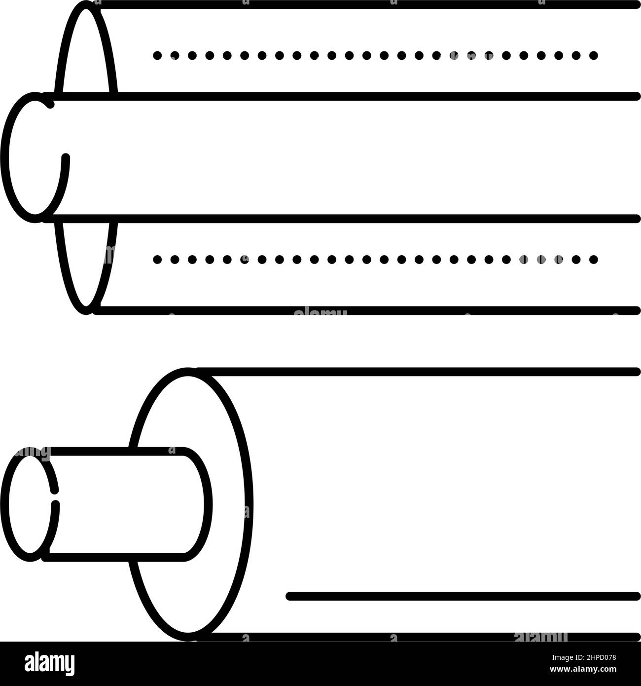 insulation material roll line icon vector illustration Stock Vector ...