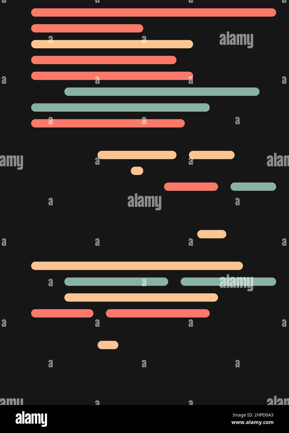 Cartoon coding simulated lines vector illustration Stock Vector Image ...