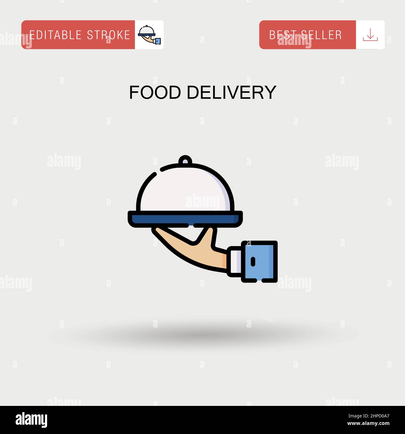 Pizza delivery courier young Stock Vector Images - Alamy