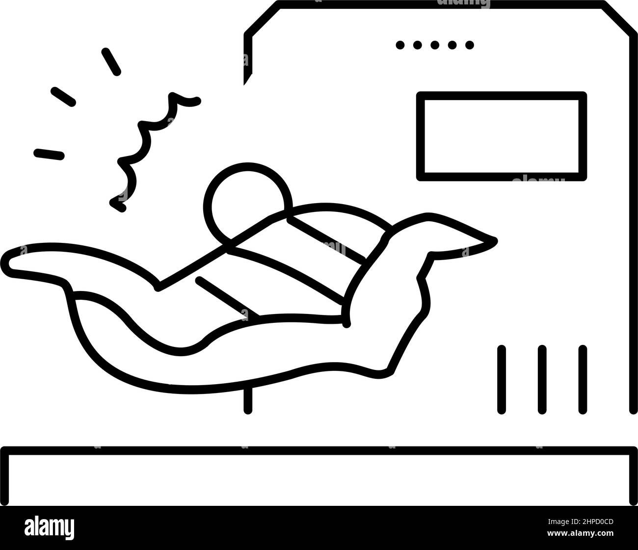 cut animal carcass factory equipment line icon vector illustration ...