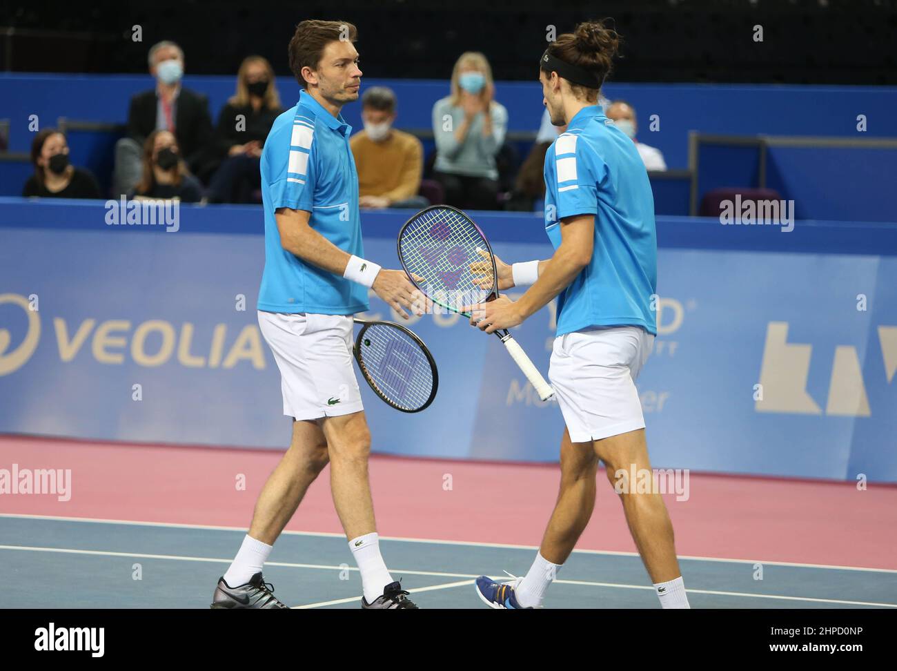 Nicolas Mahut and Pierre-Hughes Herbert of France celebrate with the ...