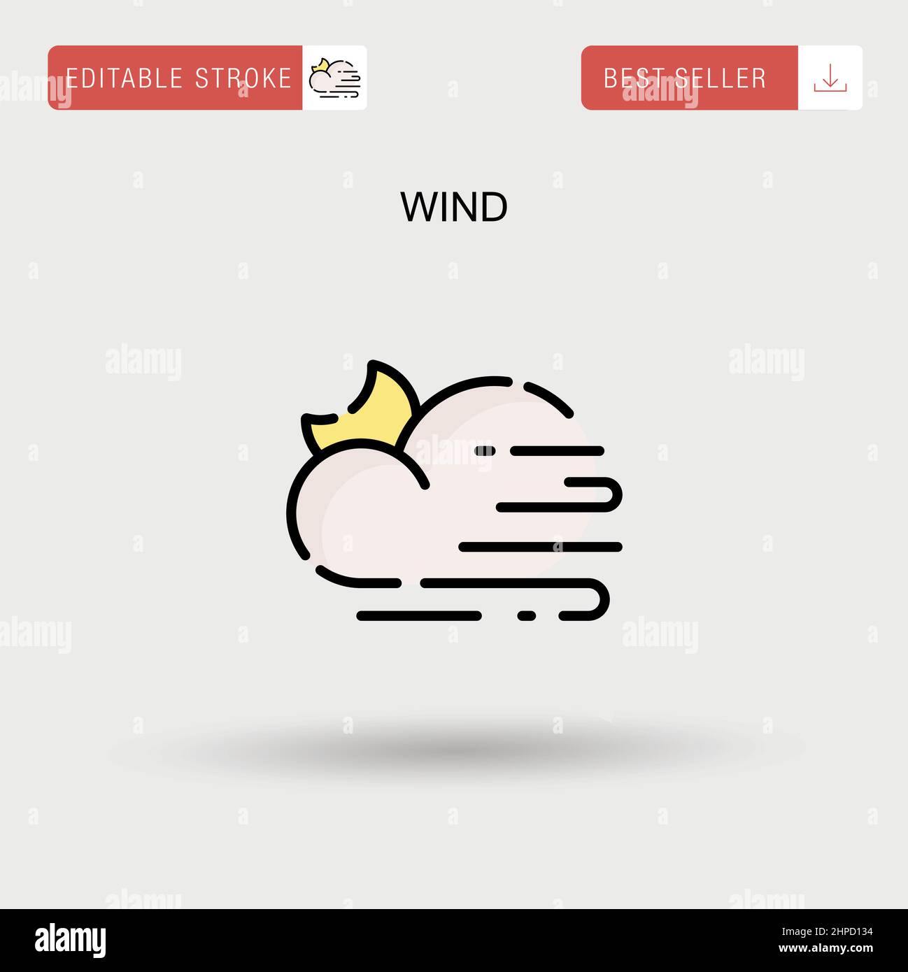 Wind Simple vector icon Stock Vector Image & Art - Alamy