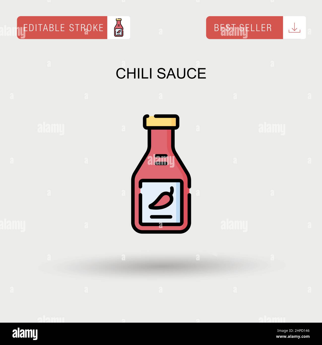 Spicy chili pepper sauce Stock Vector Images - Alamy