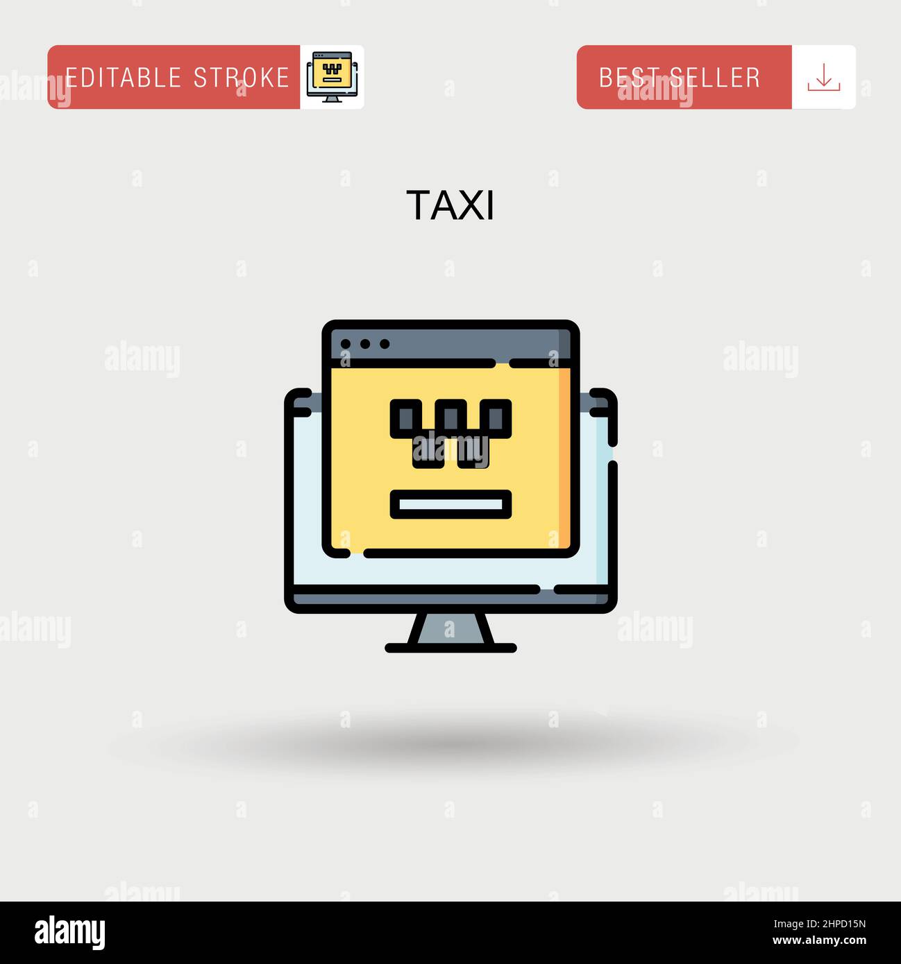 Taxi Simple vector icon Stock Vector Image & Art - Alamy