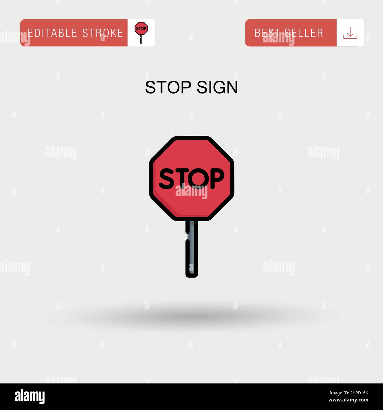 Stop sign Simple vector icon Stock Vector Image & Art - Alamy