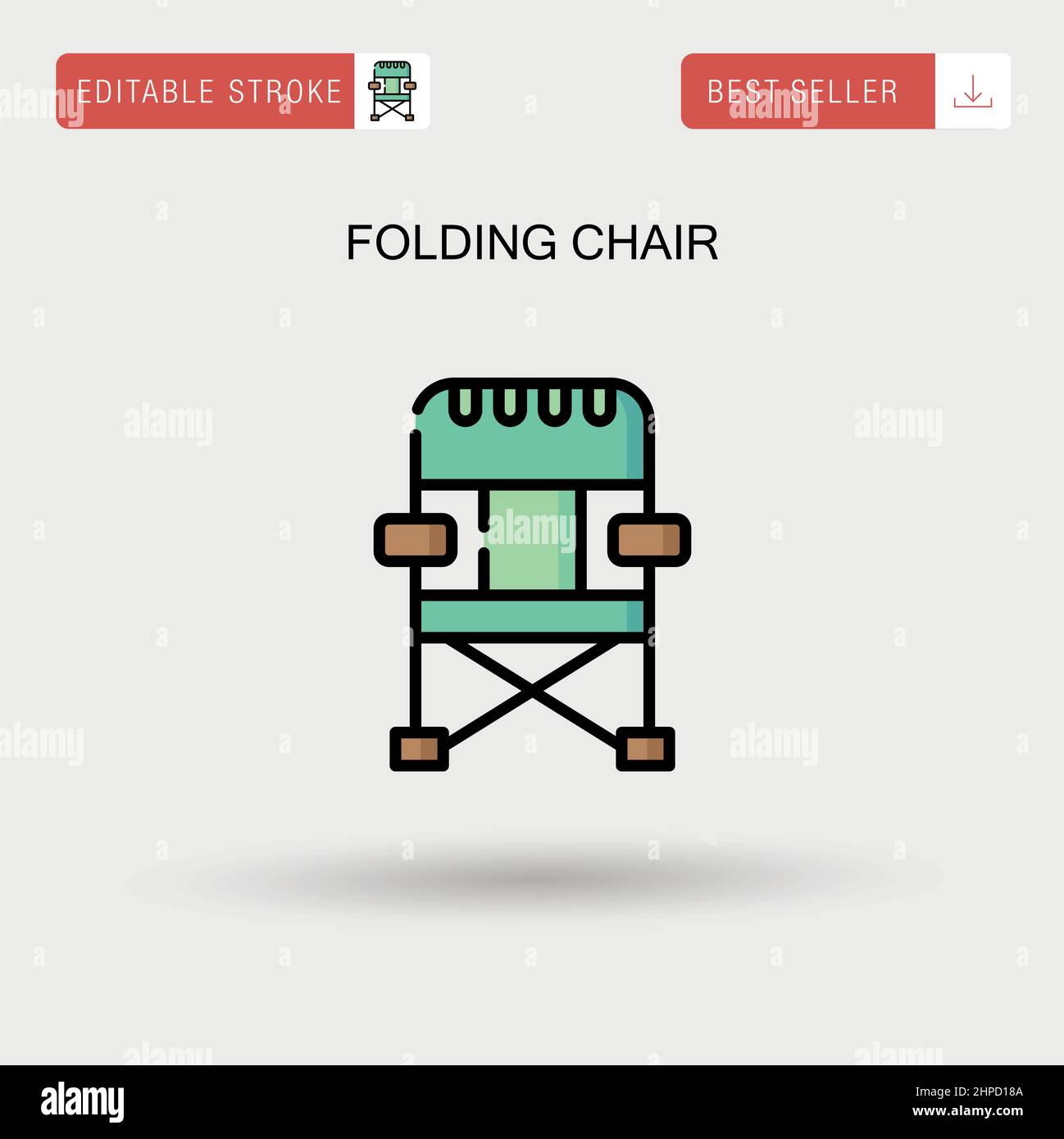 Folding chair Simple vector icon Stock Vector Image & Art - Alamy