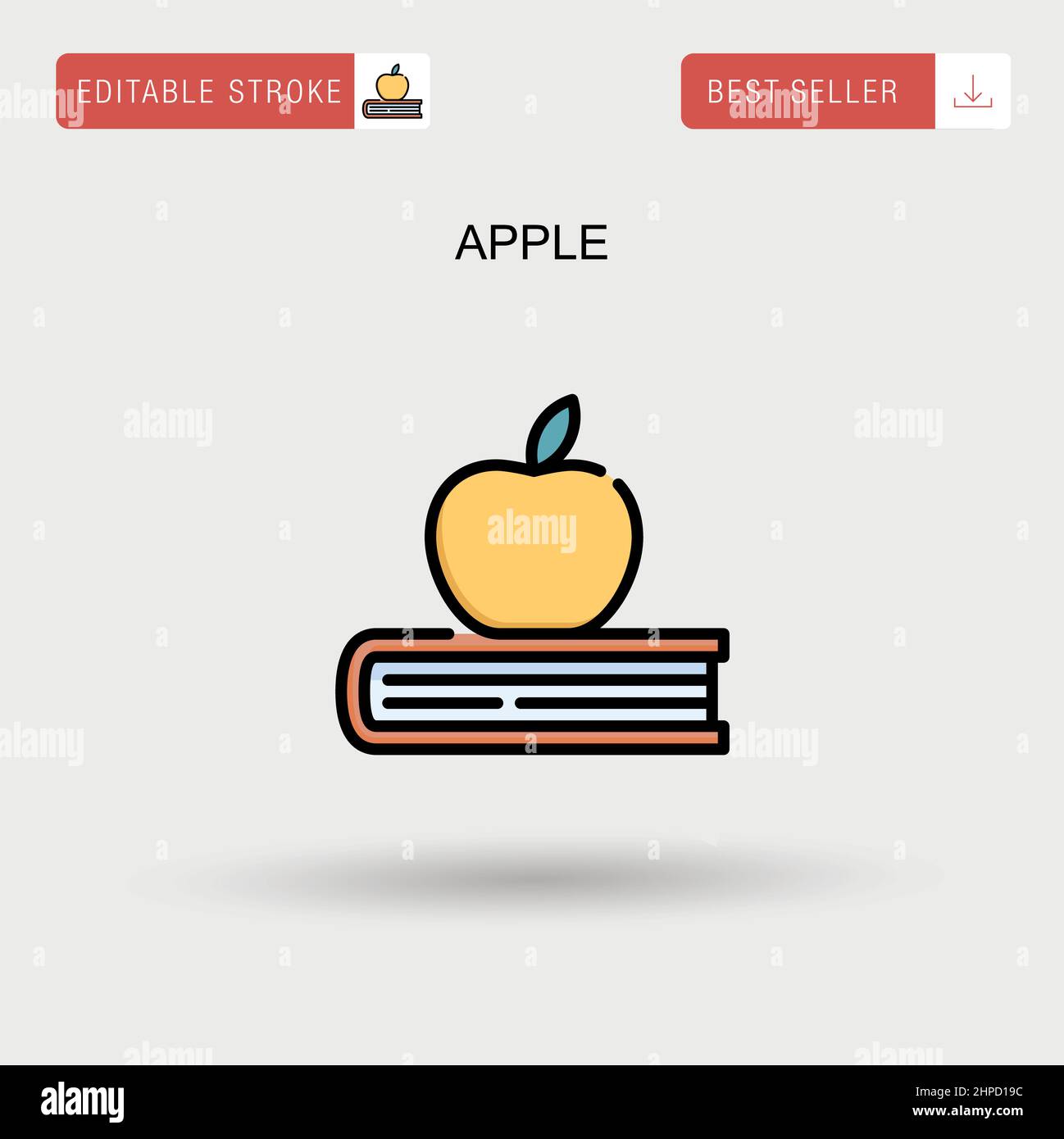 Red apple whole fruit Stock Vector Images - Alamy