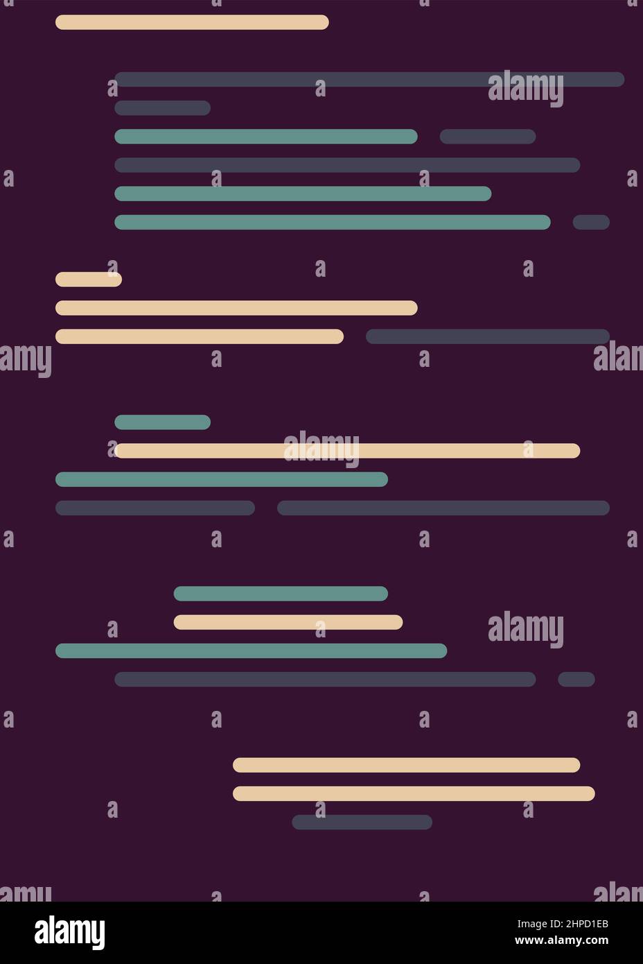 Cartoon coding simulated lines vector illustration Stock Vector Image ...